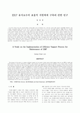 ERP 유지보수의 효율적 지원체계 구축에 관한 연구(2007년 학회발표)-1페이지