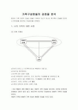 가족구성원들의 강점을 분석 -1페이지