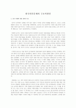 한국언론문제의 구조적원인-1페이지