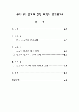 우리나라 공교육 정녕 무엇이 문제인가?-1페이지