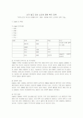 내가 알고 있는 노인의 복지대책-1페이지