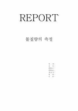  REPORT 몰 질량의 측정-1페이지