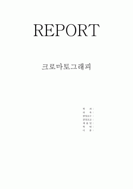  REPORT 크로마토그래피-1페이지