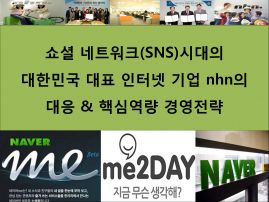 쇼셜 네트워크(SNS)시대의 대한민국 대표 인터넷 기업 nhn의 대응 & 핵심역량 경영전략-1페이지