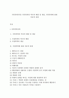 가족폭력가족) 가족폭력의 역사적 배경 및 개념, 가족폭력에 관한 이론적 관점-1페이지