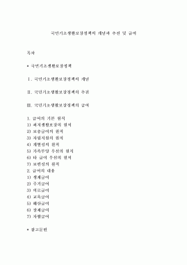 국민기초생활보장정책의 개념과 추진 및 급여-1페이지