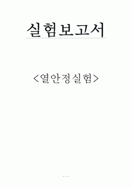 전자공학실험 열안정실험보고서-1페이지