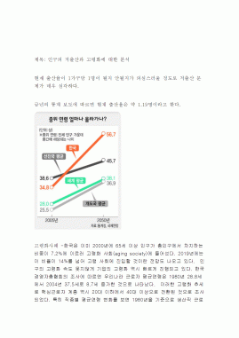 인구의 저출산과 고령화에 대한 분석-1페이지