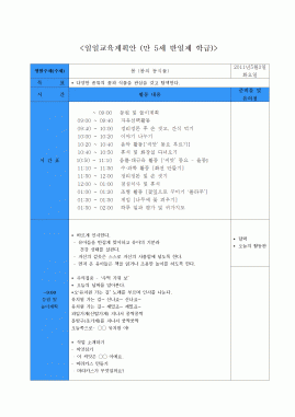 일일교육계획안 [분석/조사]-1페이지