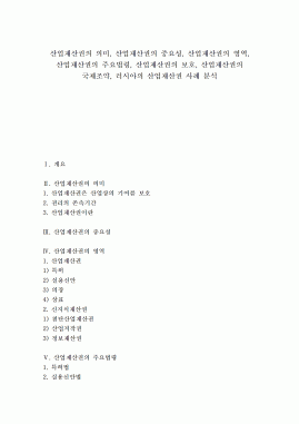 [산업재산권][산업재산권보호][러시아 산업재산권 사례]산업재산권의 의미, 산업재산권의 중요성, 산업재산권의 영역, 산업재산권의 주요법령, 산업재산권의 보호, 산업재산권의 국제조약, 러시아의 산업재산권 사례-1페이지