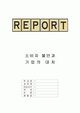 소비자 불만과 기업의 대처-1페이지