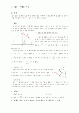 [물리학 및 실험] 구심력측정-1페이지