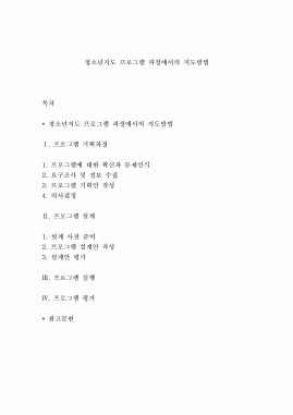 청소년지도 프로그램 과정에서의 지도방법-1페이지