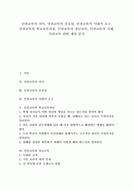 [인권교육][인권][인권교육 사례][학교교육과정][인권존중]인권교육의 의미, 인권교육의 중요성, 인권교육의 시대적 요구, 인권교육과 학교교육과정, 인권교육과 정규교육, 인권교육의 사례, 인권교육 관련 제언-1페이지