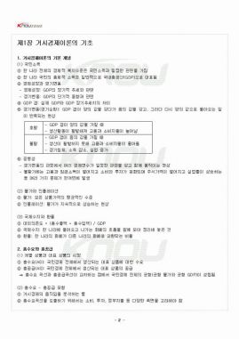 2011년 하계계절시험 기초거시경제론 시험범위 핵심체크-1페이지