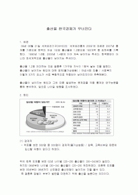 저출산과 고령화에 대한 고찰-1페이지