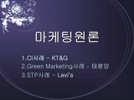 마케팅원론 CI Green Marketing STP사례 -1페이지