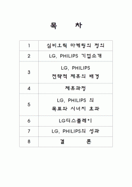 LG, PHILIPS 와 필립스의 전략적 제휴 (심비오틱 마케팅)-1페이지