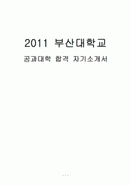 2011 부산대 자기소개서-1페이지