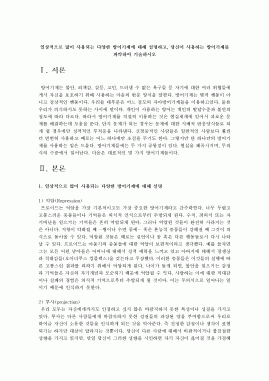 일상적으로 많이 사용되는 다양한 방어기제에 대해 설명하고, 당신이 사용하는 방어기제를 파악하여 기술-1페이지