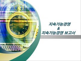 지속가능경영  지속가능경영 보고서-1페이지