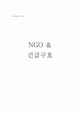 NGO & 긴급구호-1페이지