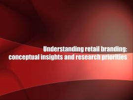 Understanding retail branding: conceptual insights and research priorities-1페이지