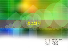 인간행동과 사회환경 청소년기-1페이지