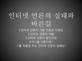 [사회과학] 인터넷 언론의 실태와 바른길-1페이지