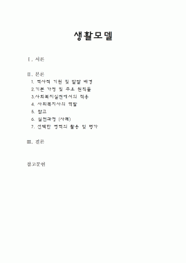 사회복지실천 적용 생활모델-1페이지