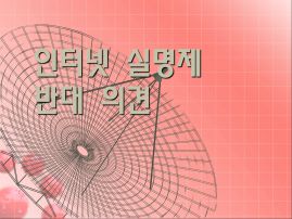 인터넷 실명제 반대 의견 - 반대의견 3가지-1페이지