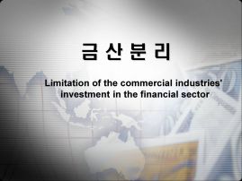 금산분리 (Limitation of the commercial industries investment in the financial sector)-1페이지