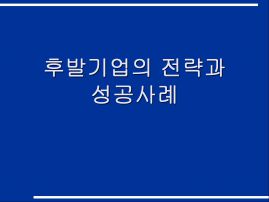 후발기업의 전략과 성공사례-1페이지