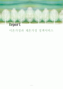 이혼가정과 재혼가정 정책서비스-1페이지