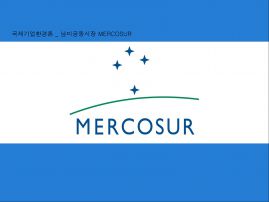 국제기업환경론 _ 남미공동시장 MERCOSUR -1페이지