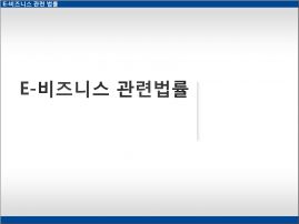 e-비지니스관련법률-1페이지