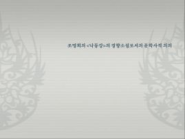 조명희의 낙동강을 중심으로 한 경향소설의 문학사적 의의-1페이지