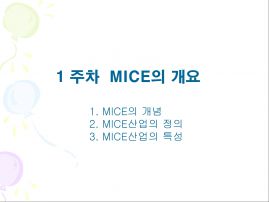 MICE의 개요-1페이지