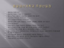 총괄생산계획 - 계획수립, 생산능력의 조절 방법, 수요추적전략-1페이지