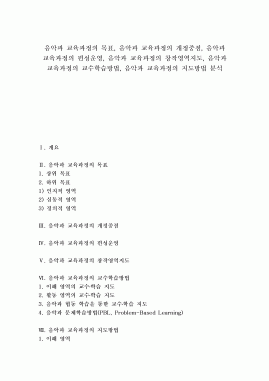 [음악과 교육과정]음악과 교육과정의 목표, 음악과 교육과정의 개정중점, 음악과 교육과정의 편성운영, 음악과 교육과정의 창작영역지도, 음악과 교육과정의 교수학습방법, 음악과 교육과정의 지도방법 분석-1페이지