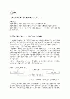 경영정책 - C 형 : 기업의 환경분석(環境分析)을 논하시오.-1페이지