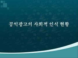 공익광고의 사회적 인식 현황-1페이지