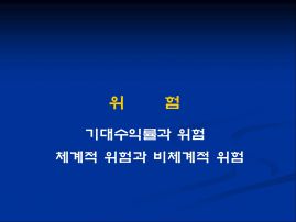 위험(기대수익률과 위험, 체계적 위험과 비체계적 위험)-1페이지