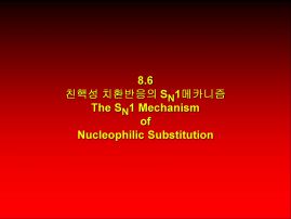 친핵성 치환반응의 SN1메카니즘 -1페이지