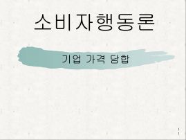 [소비자행동론] 기업 가격 담합-1페이지