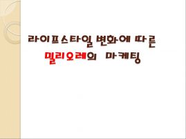 라이프스타일 변화에 따른 밀리오레(migliore)의 마케팅-1페이지