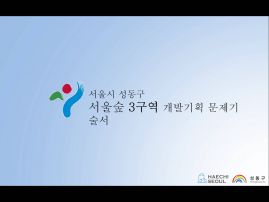 서울시 성동구 서울숲 3구역 개발기획 문제기술서-1페이지