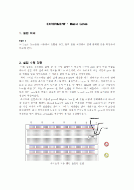 [논리회로실험] Basic Gates 결과 레포트-1페이지