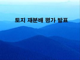 토지재분배평가-1페이지