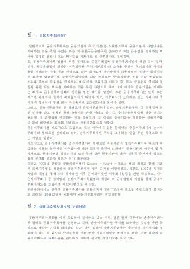 [금융지주회사] 금융지주회사의 개념과 장단점-1페이지